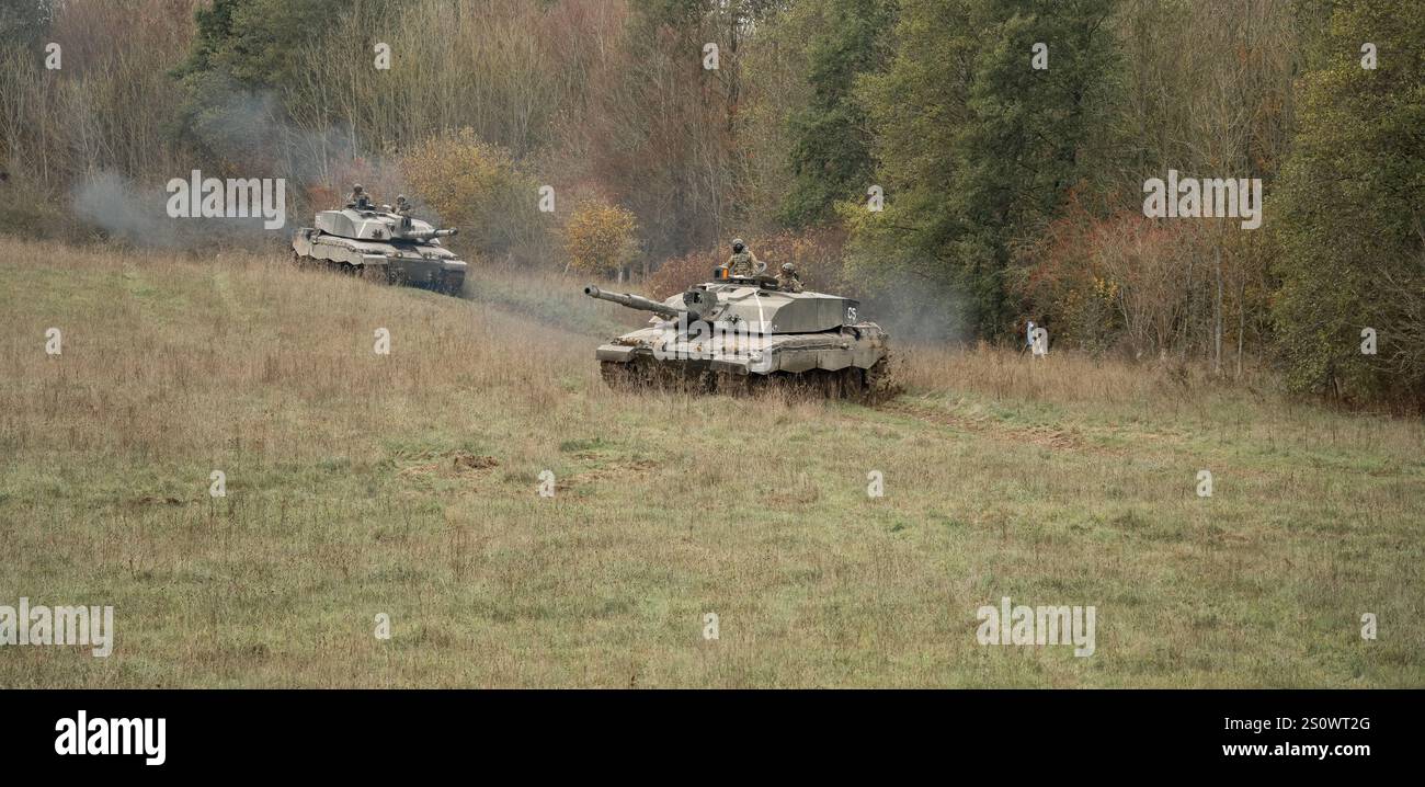 a pair of british army challenger ii 2 FV4034 main battle tank, in ...