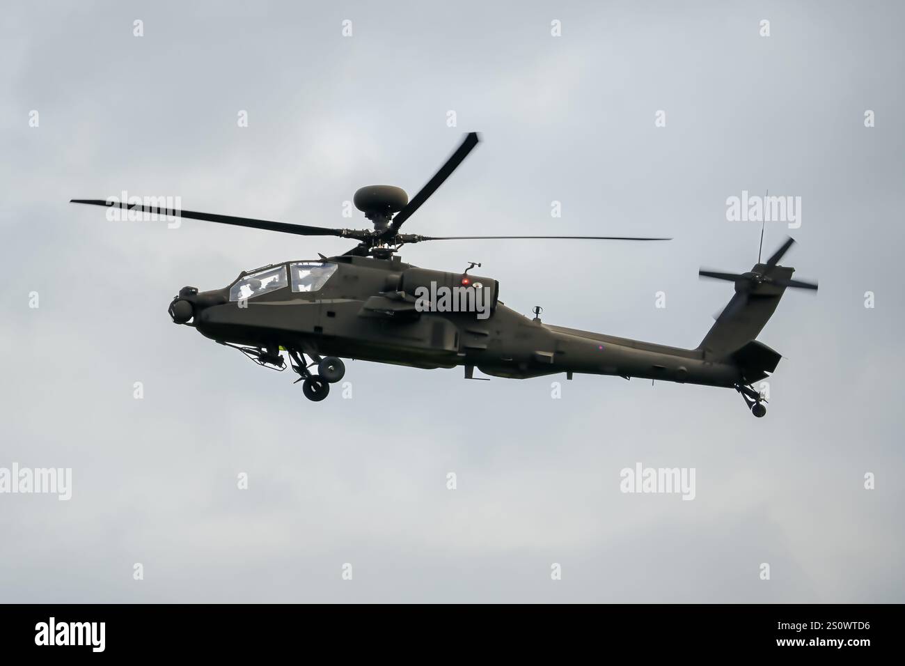 close-up of a British army Boeing Apache Longbow Attack helicopter AH2 ...