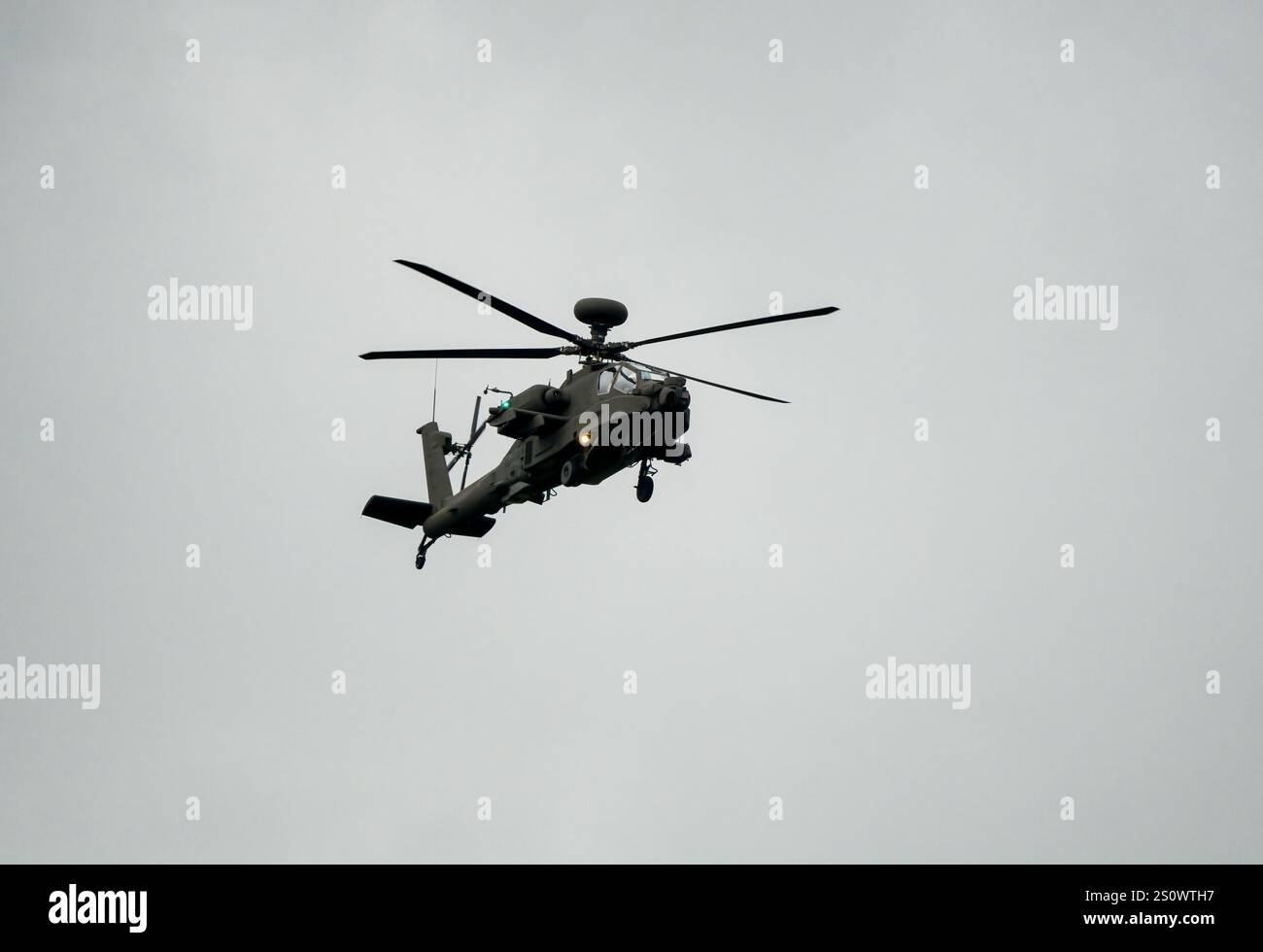 close-up of a British army Boeing Apache Longbow Attack helicopter AH2 ...
