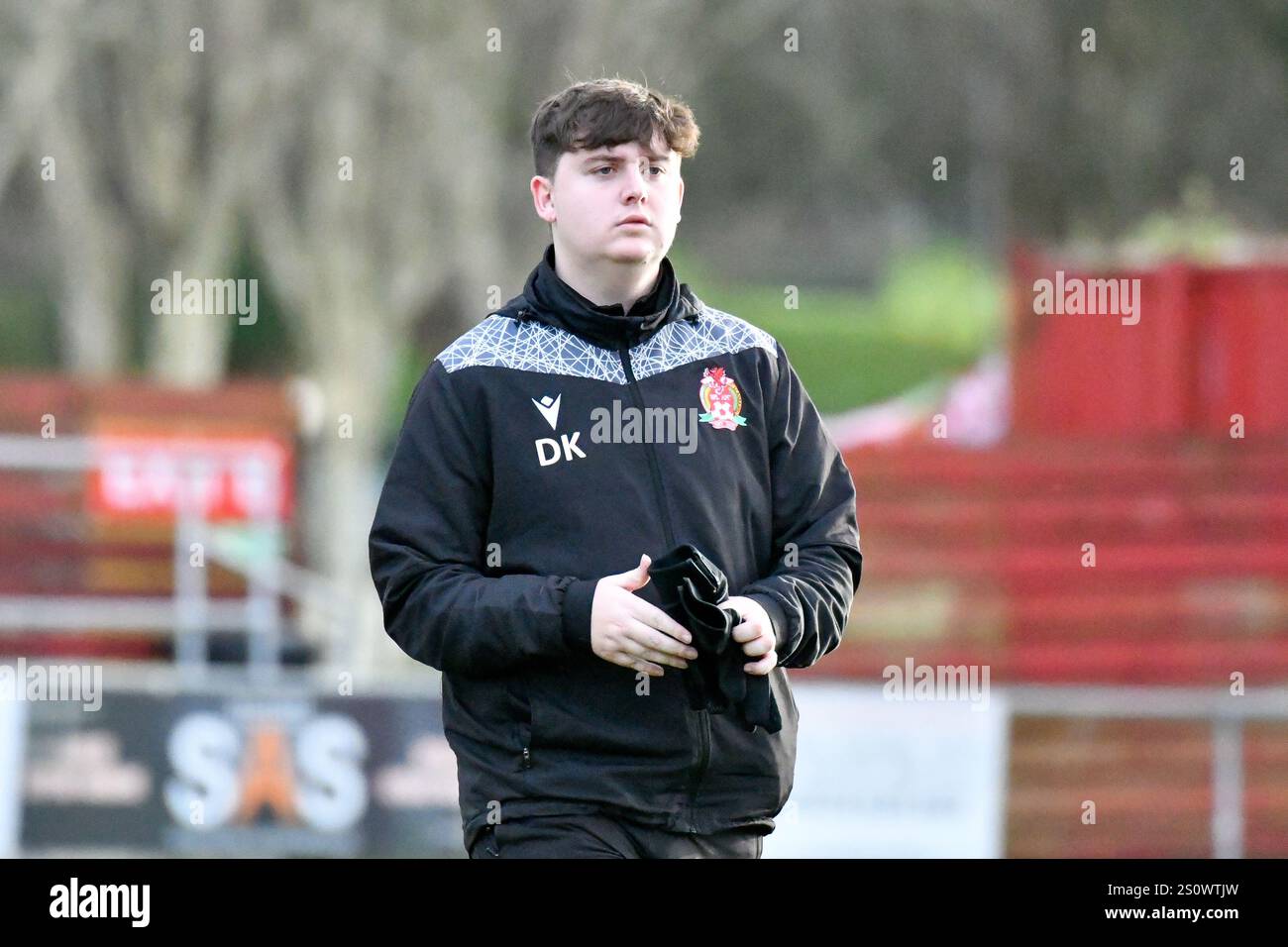 Briton Ferry, Wales. 29 December 2024. Dan Kelly Coach of Briton Ferry ...