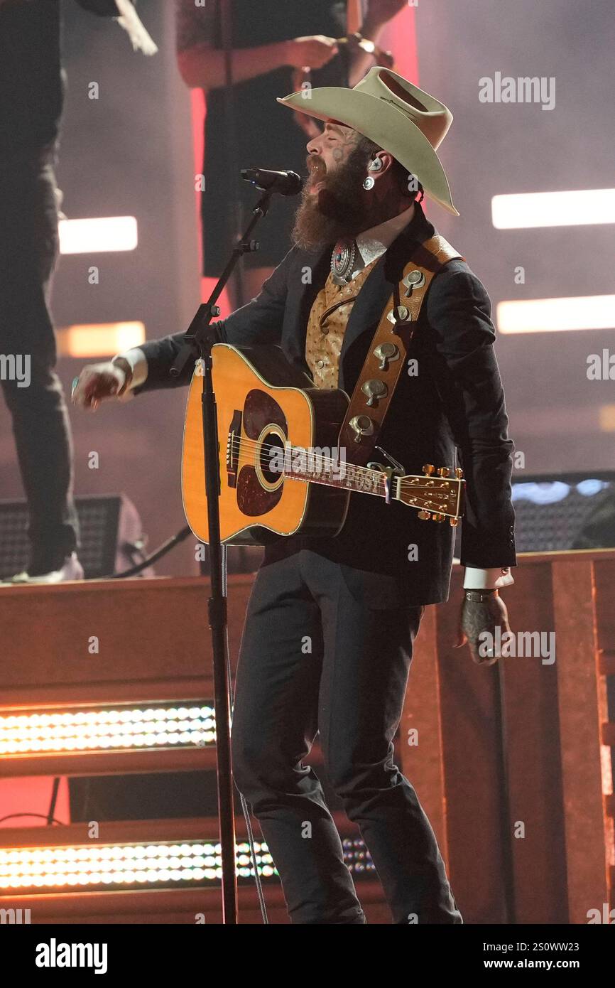 20 November 2024 - Nashville, Tennessee - Post Malone. 58th Annual CMA ...