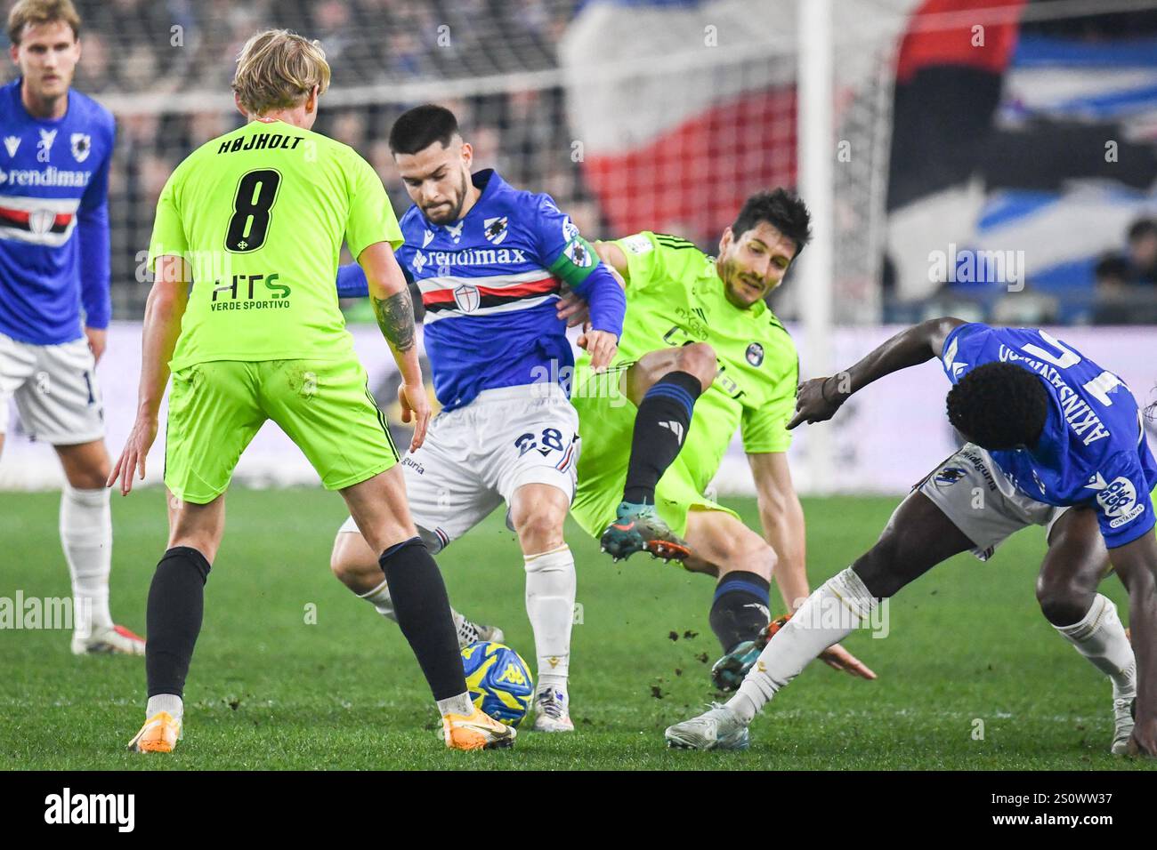 Gerard Yepes Laut (Sampdoria) fights for the ball against Stefano Moreo ...