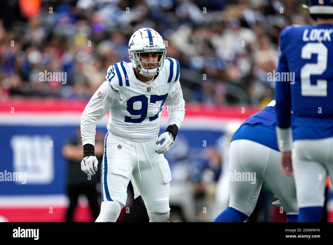 Indianapolis Colts defensive end Laiatu Latu (97) plays against the New ...