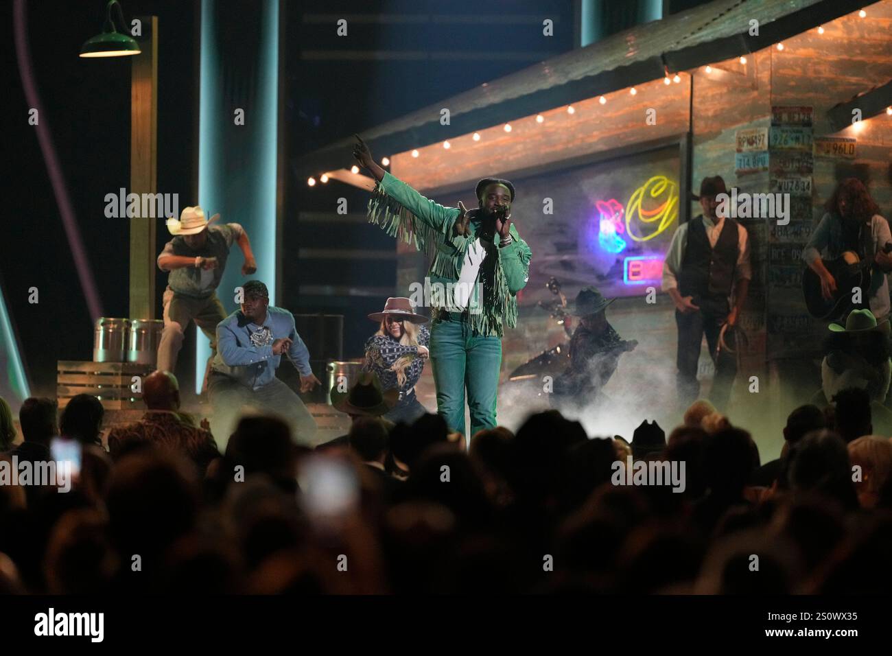 Nashville, Tennessee, USA. 20th Nov, 2024. Shaboozey. 58th Annual CMA ...