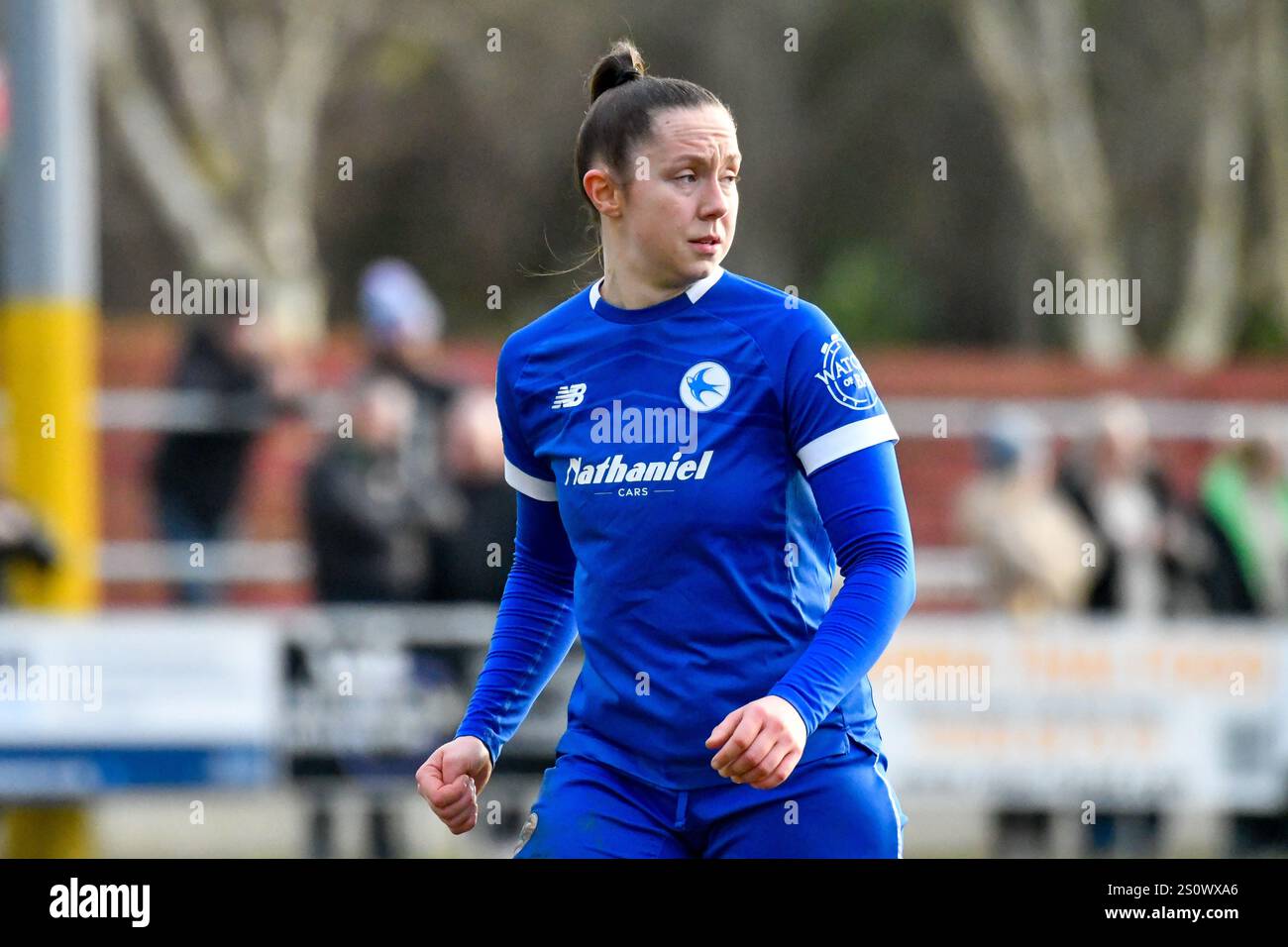 Briton Ferry, Wales. 29 December 2024. Laura Curnock of Cardiff City ...