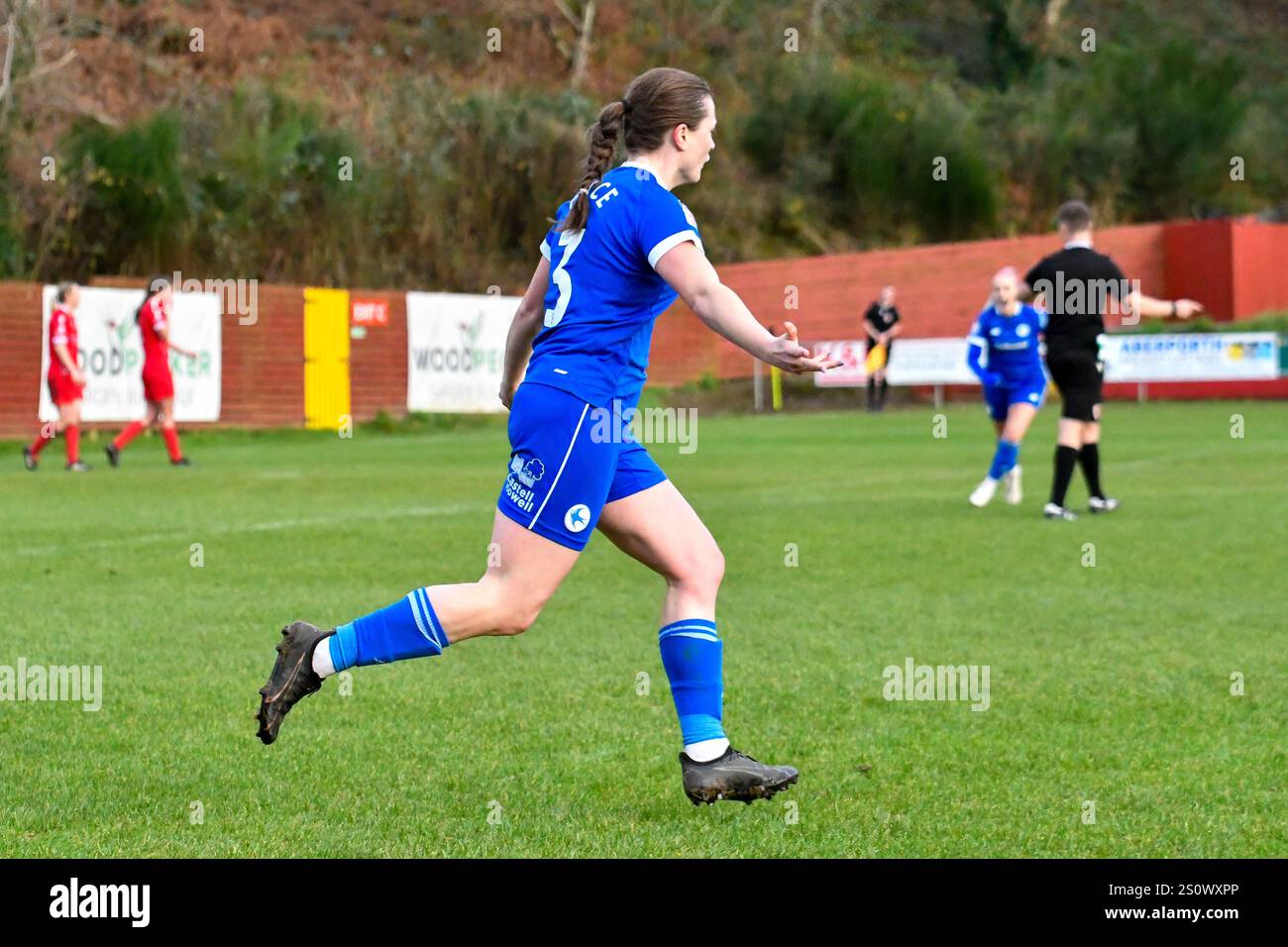 Briton Ferry, Wales. 29 December 2024. Ffion Price of Cardiff City ...