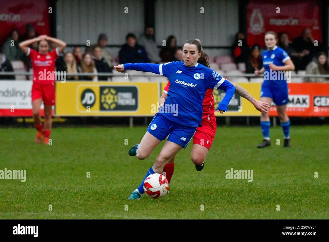 Briton Ferry, Wales. 29 December 2024. Lisa Owen of Cardiff City Women ...