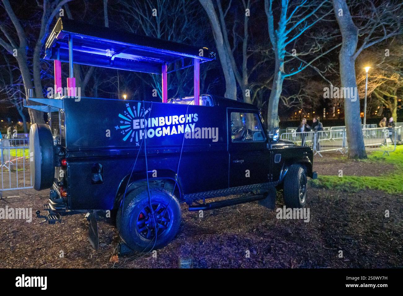 DJ van sat unused after this years event was cancelled Stock Photo - Alamy