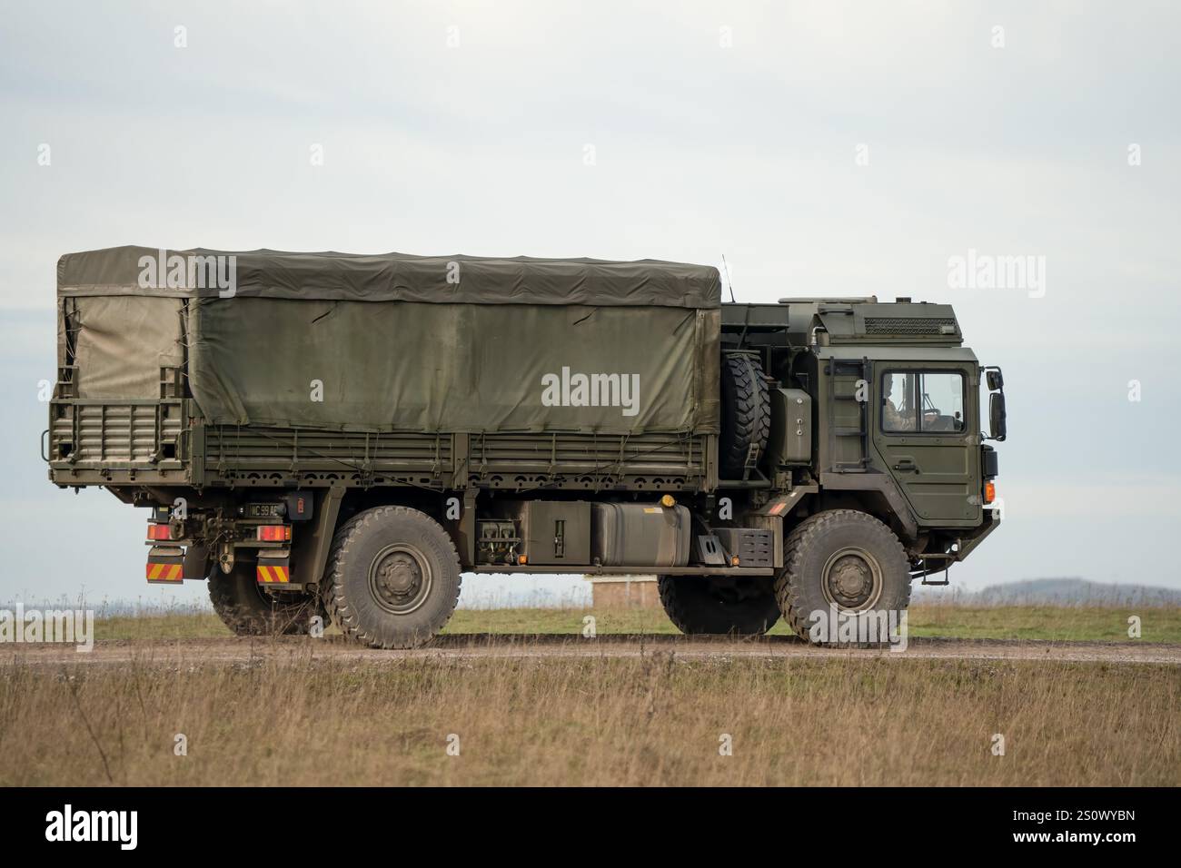 british army MAN SV 4x4 utility haulage support vehicle in action on a ...