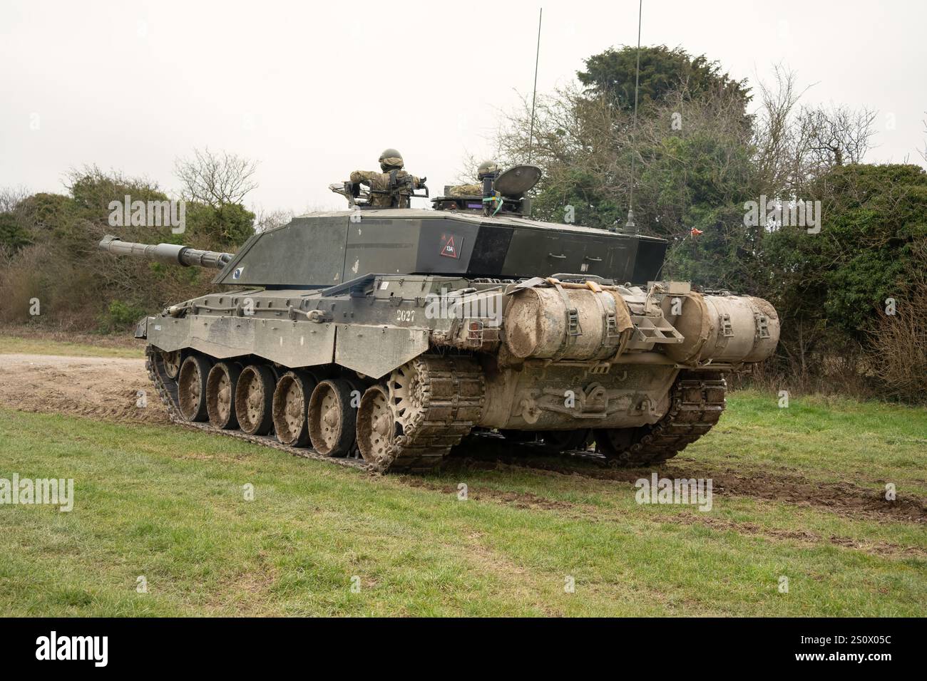 close-up of a British army Challenger 2 II FV4034 main battle tank in ...
