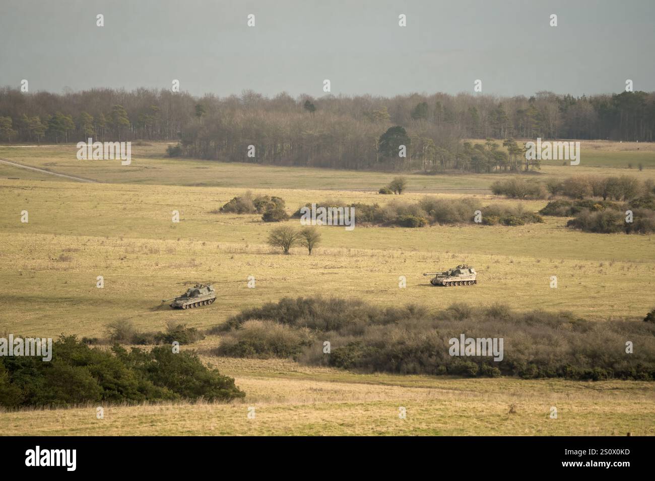 a pair of British army AS90 (AS-90 Braveheart Gun Equipment 155mm L131 ...