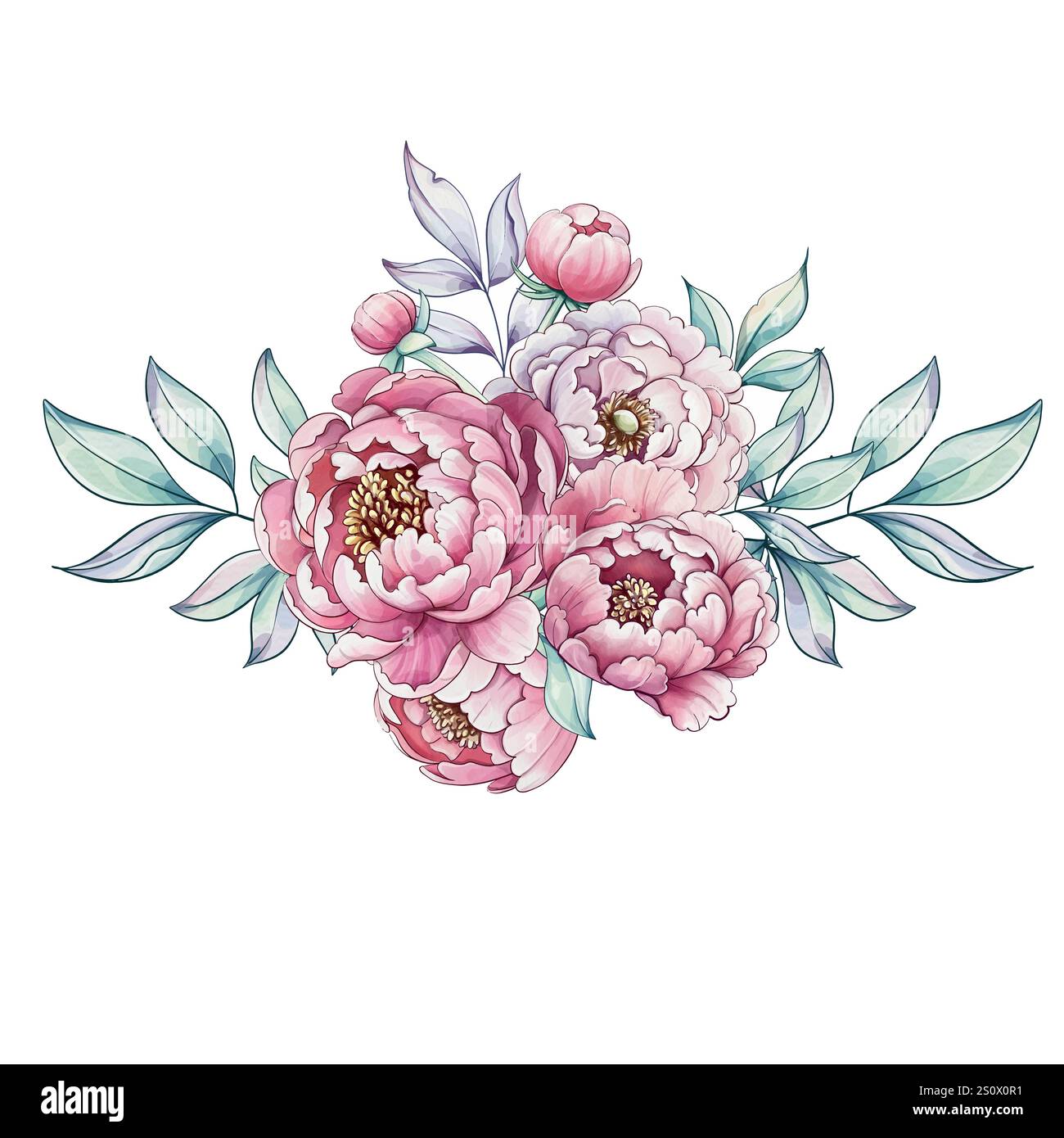 Blossoms in vibrant shades Cut Out Stock Images & Pictures - Alamy