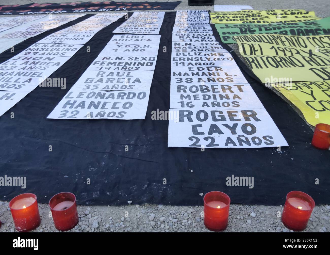 Milan, Italy. 29th Dec, 2024. Protest picket of the Peruvian people in ...