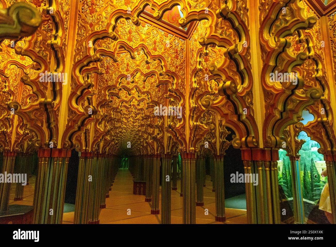 Interior of the Mirror Maze built in 1896 for the Swiss National ...