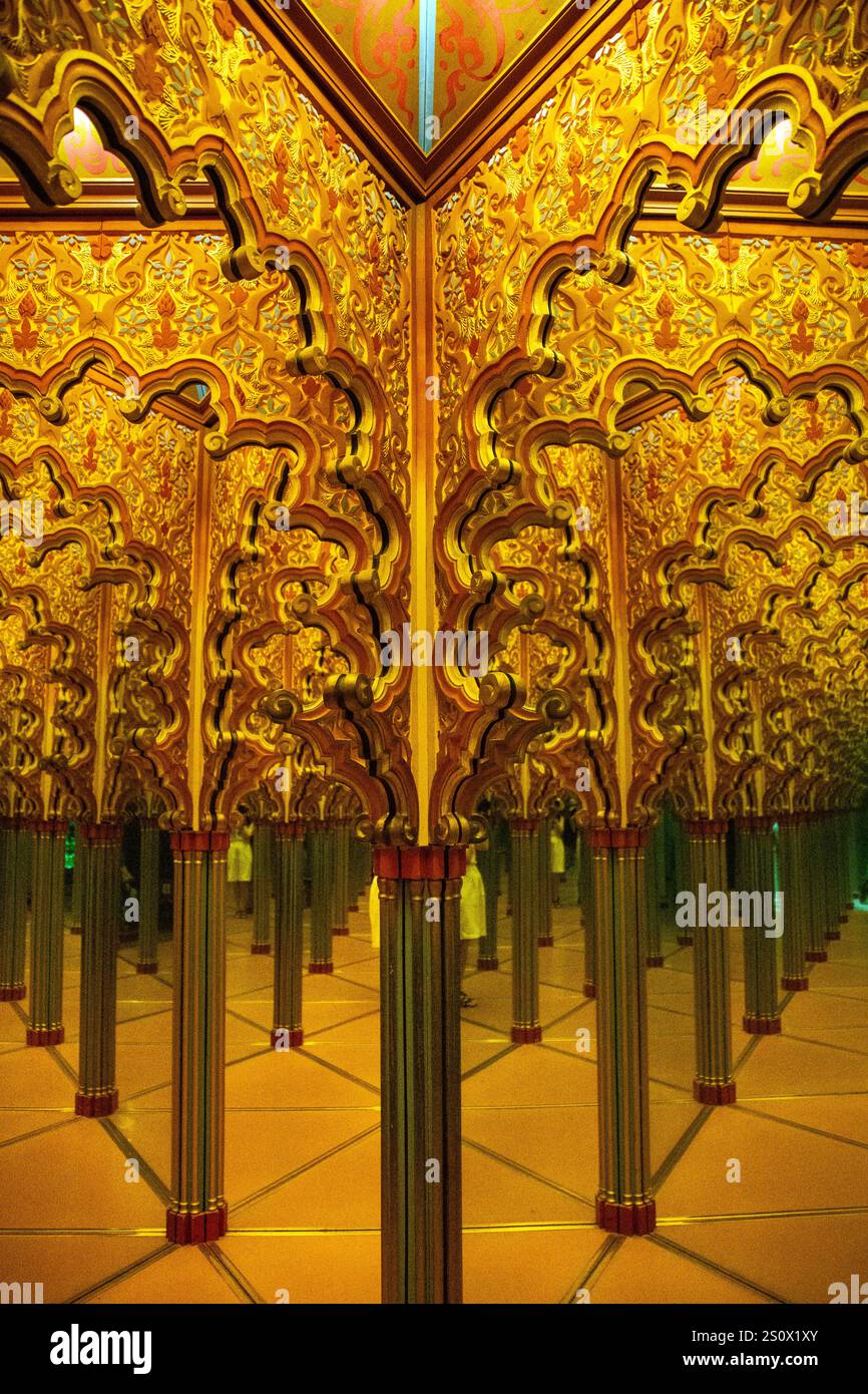 Interior of the Mirror Maze built in 1896 for the Swiss National ...