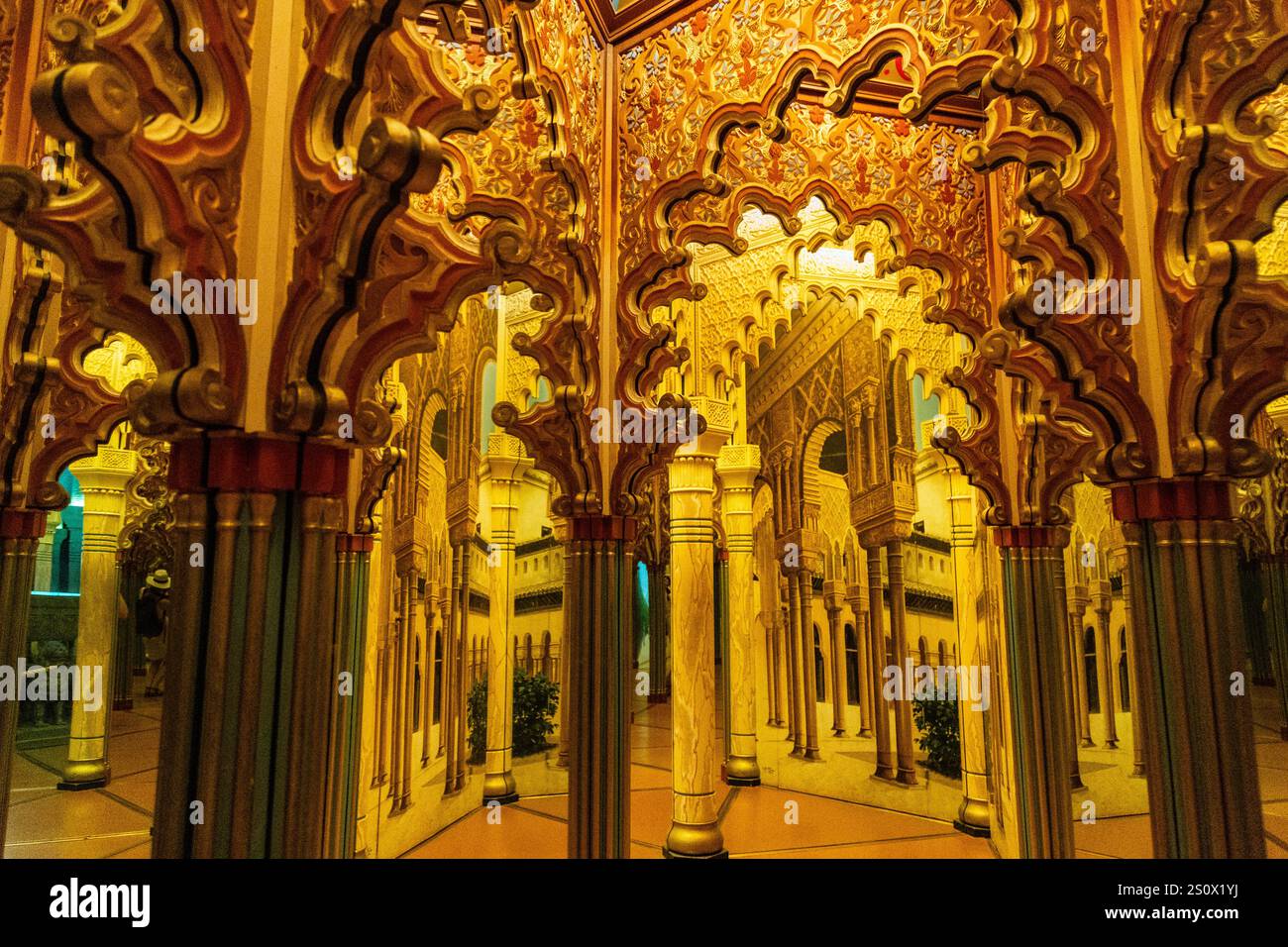 Interior of the Mirror Maze built in 1896 for the Swiss National ...