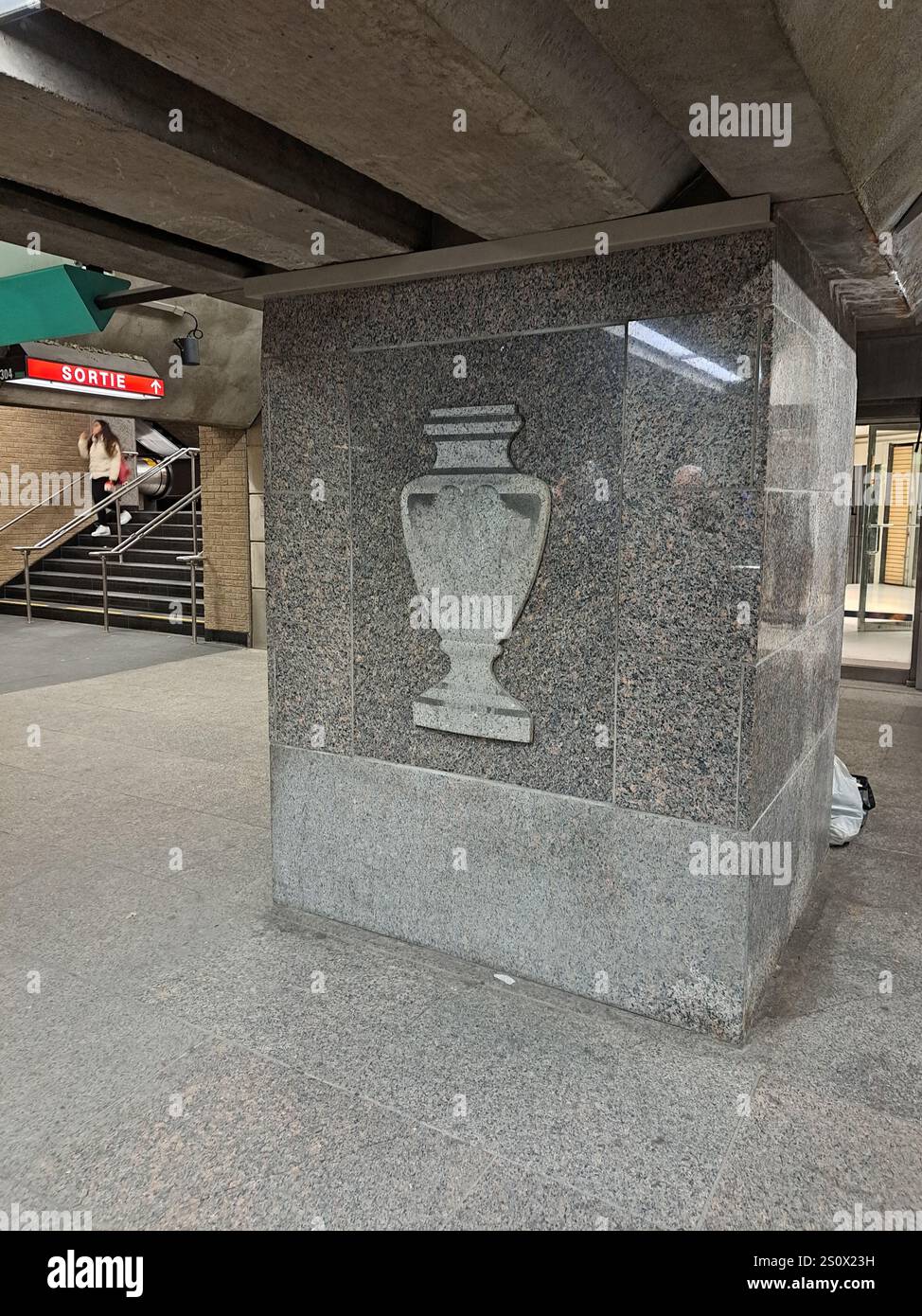 Vase at Peel Metro Station in Montreal, Quebec, Canada Stock Photo - Alamy