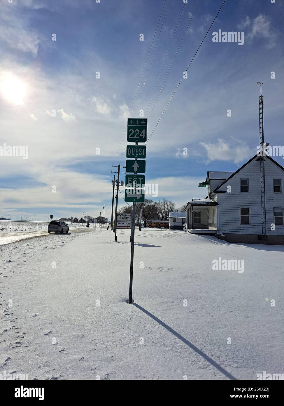 QC 224 sign in Saint-Simon, Quebec, Canada Stock Photo - Alamy