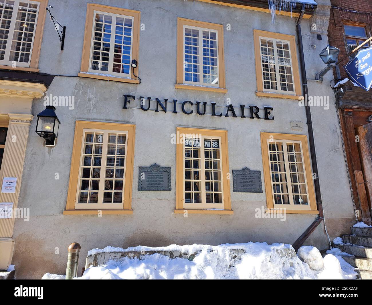 Funicular in Quebec City, Quebec, Canada Stock Photo - Alamy