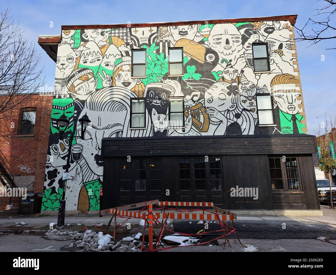 Mono Sourcil mural in Hochelaga neighborhood in Montreal, Quebec ...