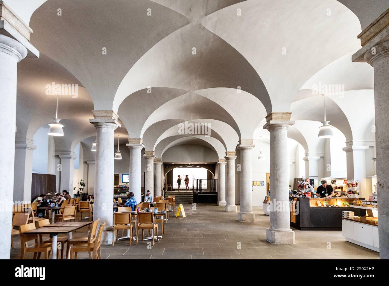 Interior of the Undercroft Cafe at the Old Royal Naval College ...