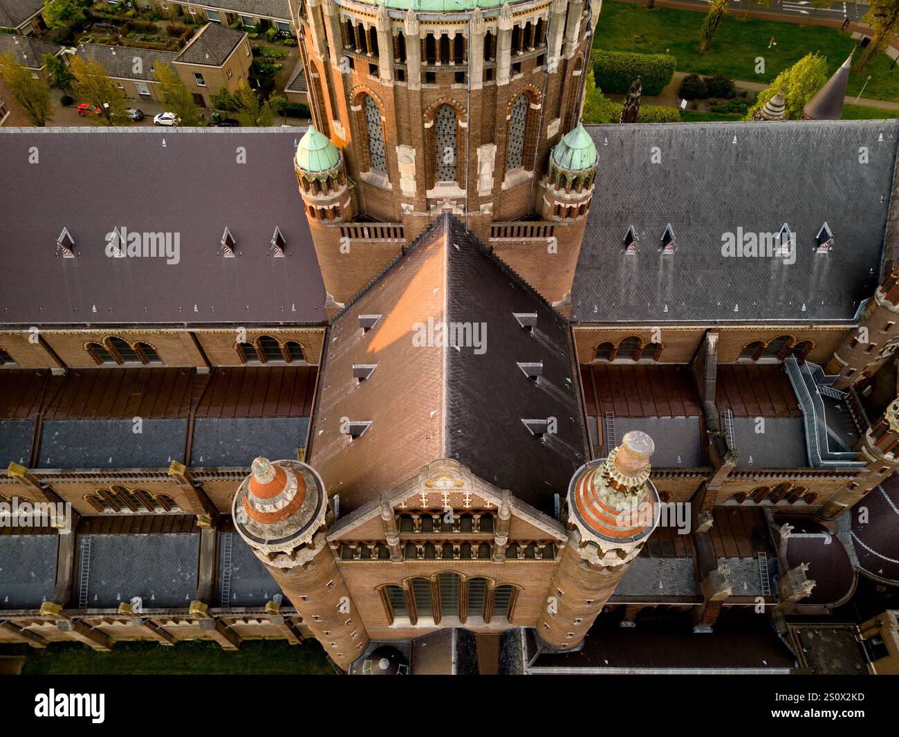 Aerial view of the Cathedral of St Bavo, Haarlem, The Netherlands Stock ...