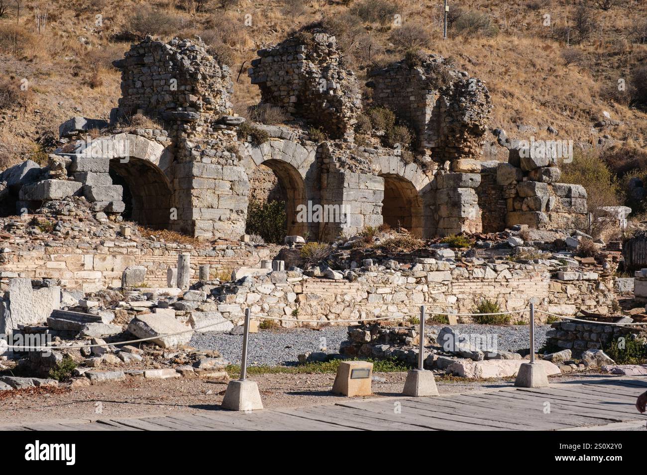 Turkey, Turkiye. Roman Ruins at Ephesus. Baths of Varius Stock Photo ...