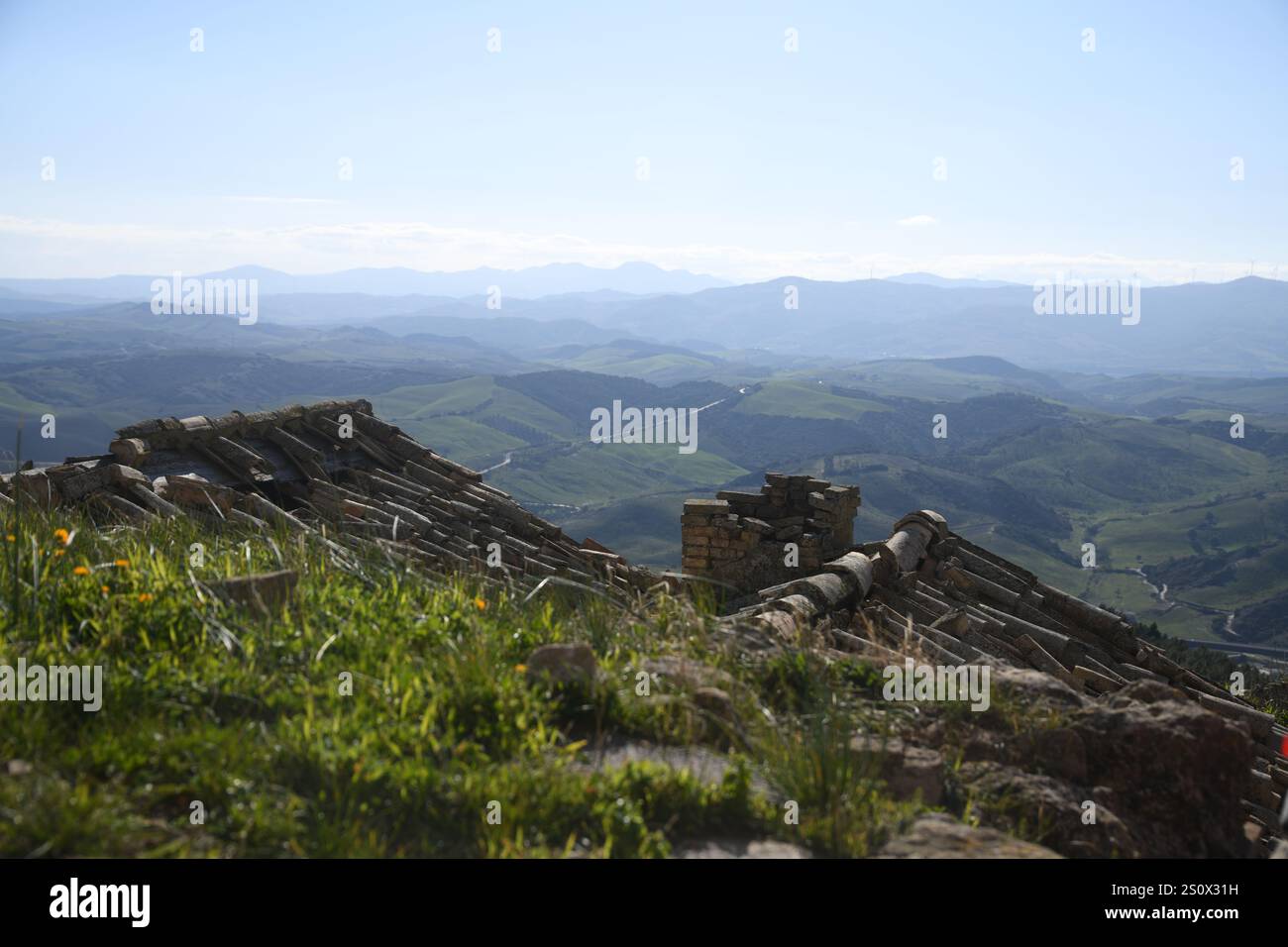 Old traditional roofs of abandoned buildings inside the ghost town of ...