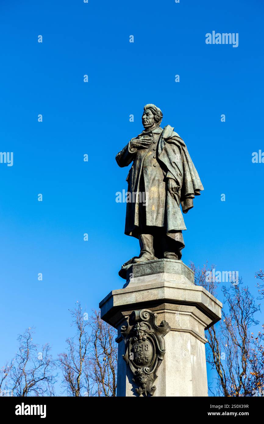 Monument of great Polish poet Adam Mickiewicz along Krakowskie ...