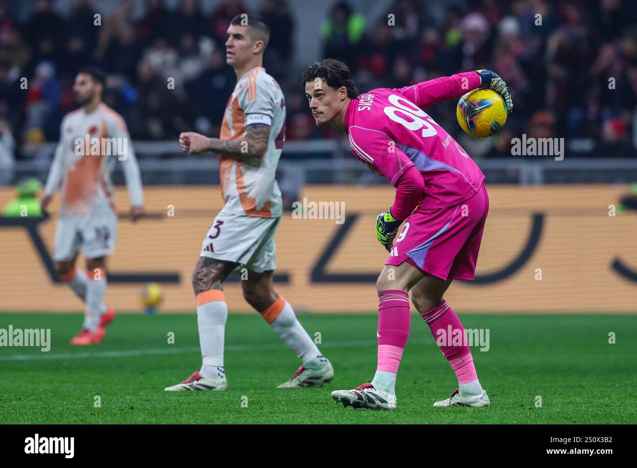Milan, Italy. 29th Dec, 2024. Mile Svilar of AS Roma seen in action ...