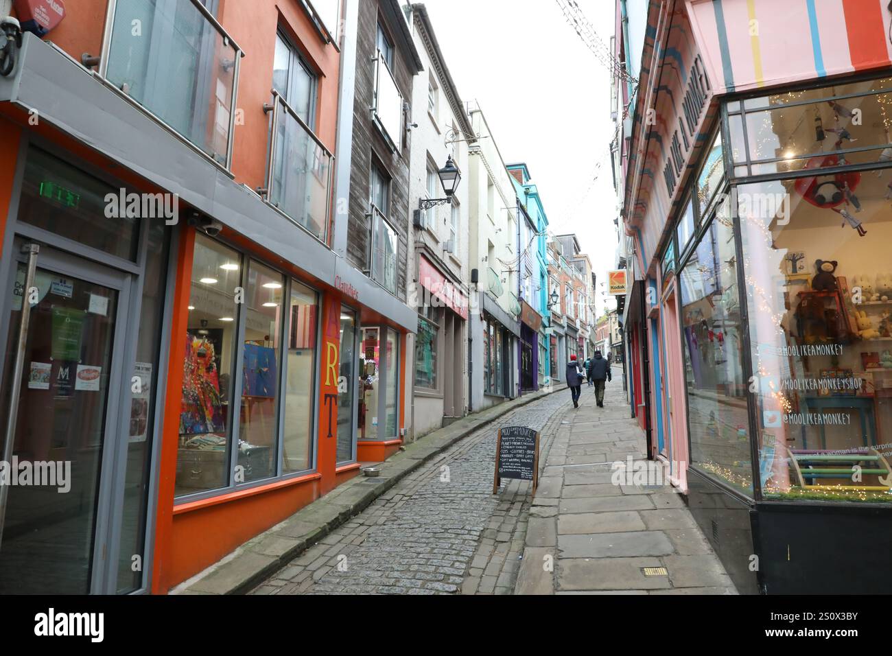 The Old High Street, Folkestone, Kent, England Stock Photo - Alamy