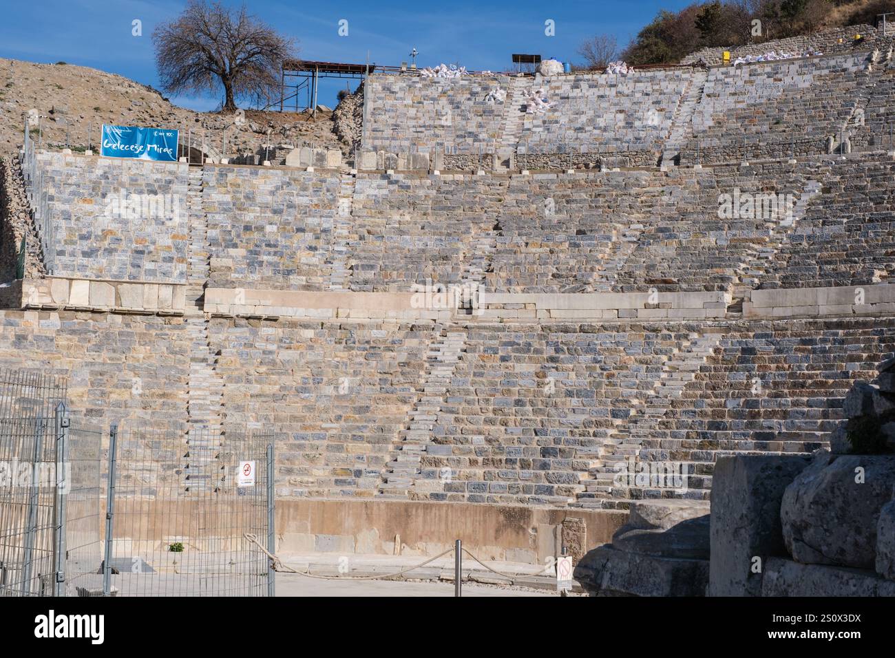Turkey, Turkiye. Roman Ruins at Ephesus, the Great Theater Under ...