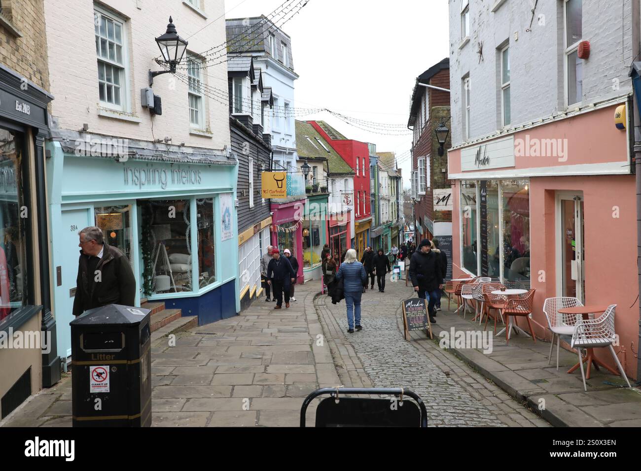 The Old High Street, Folkestone, Kent, England Stock Photo - Alamy