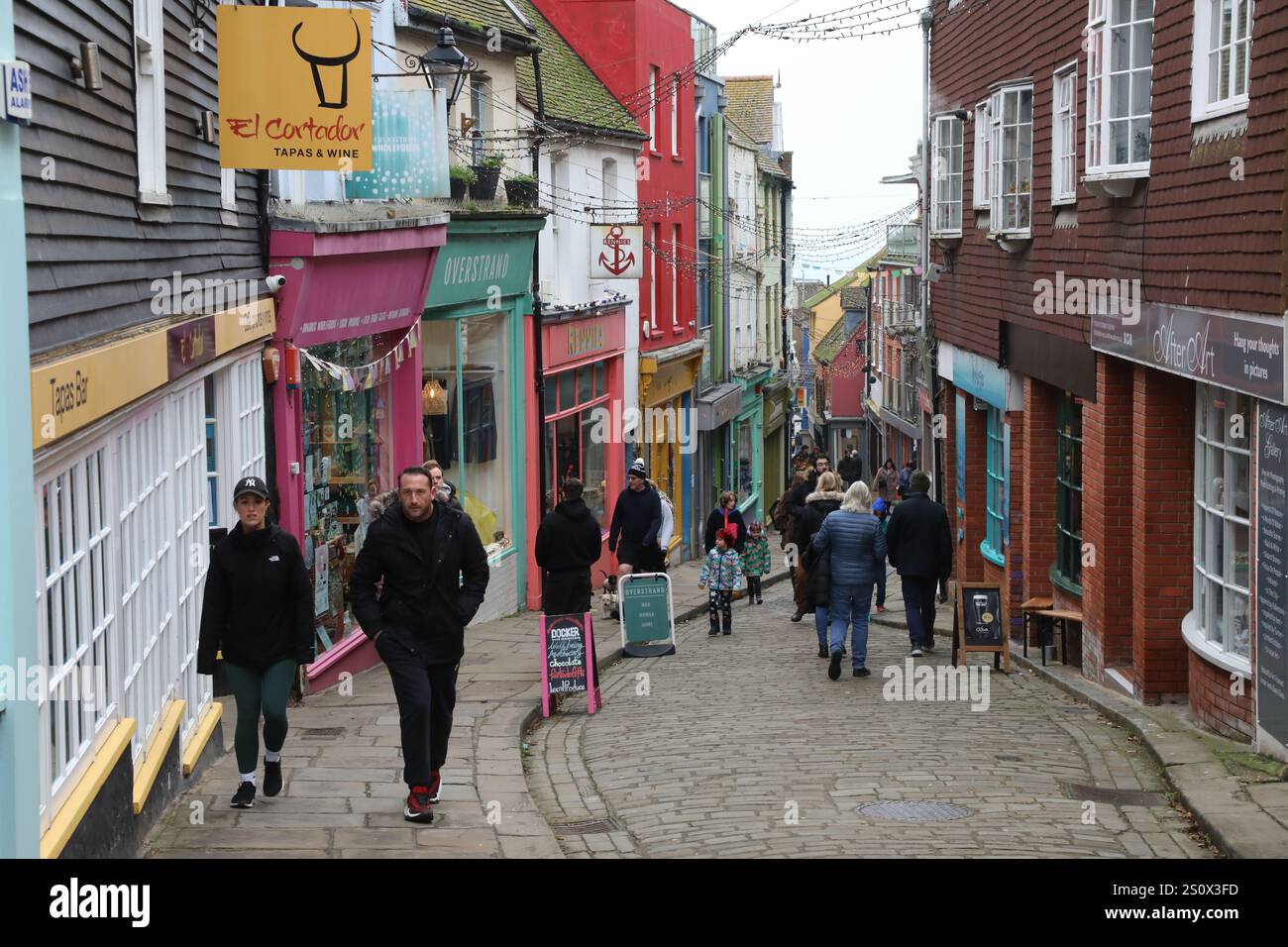 The Old High Street, Folkestone, Kent, England Stock Photo - Alamy