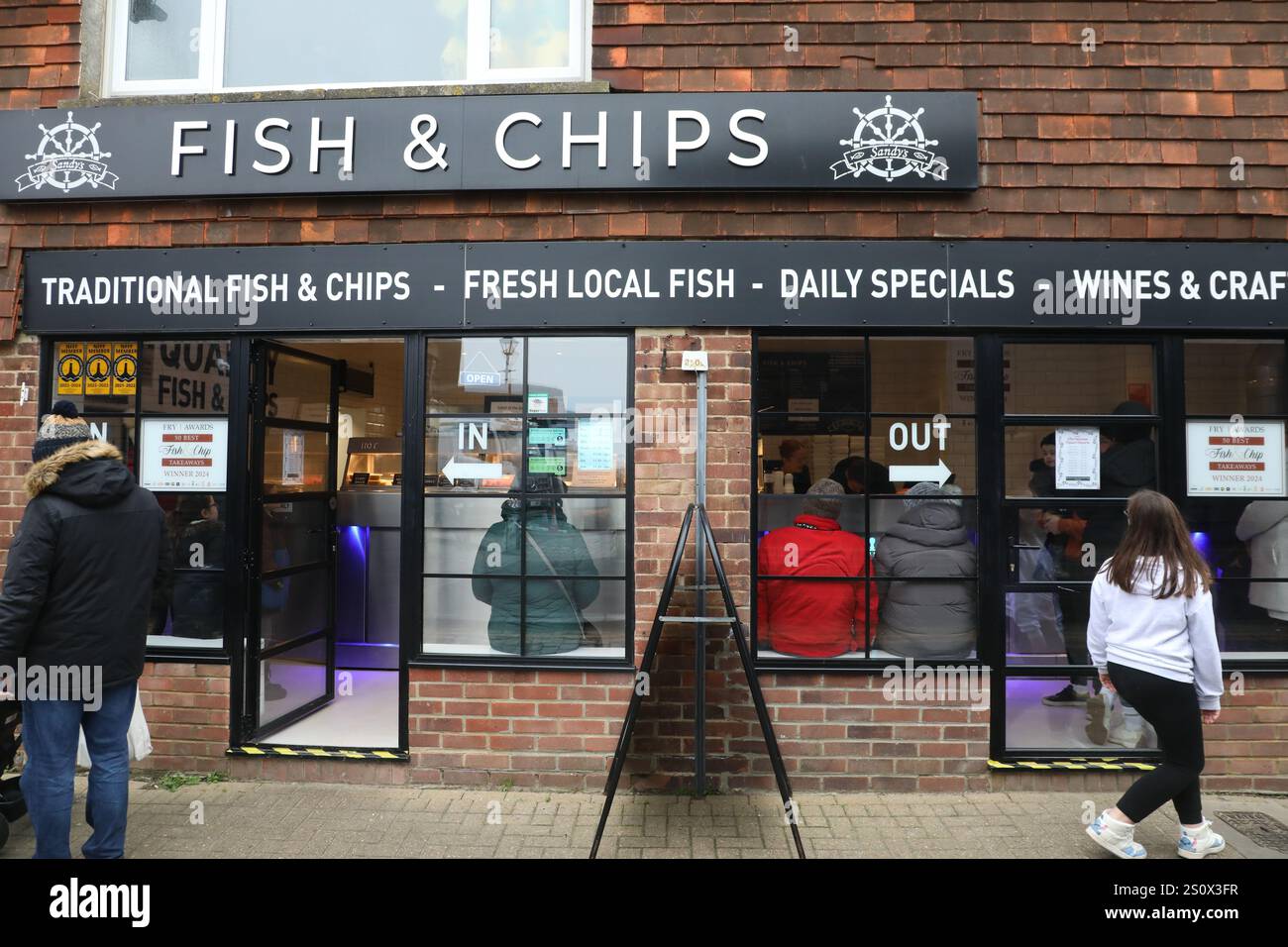 Sandy's fish and chips, 2/3 Back Street, Folkestone, Kent, England ...