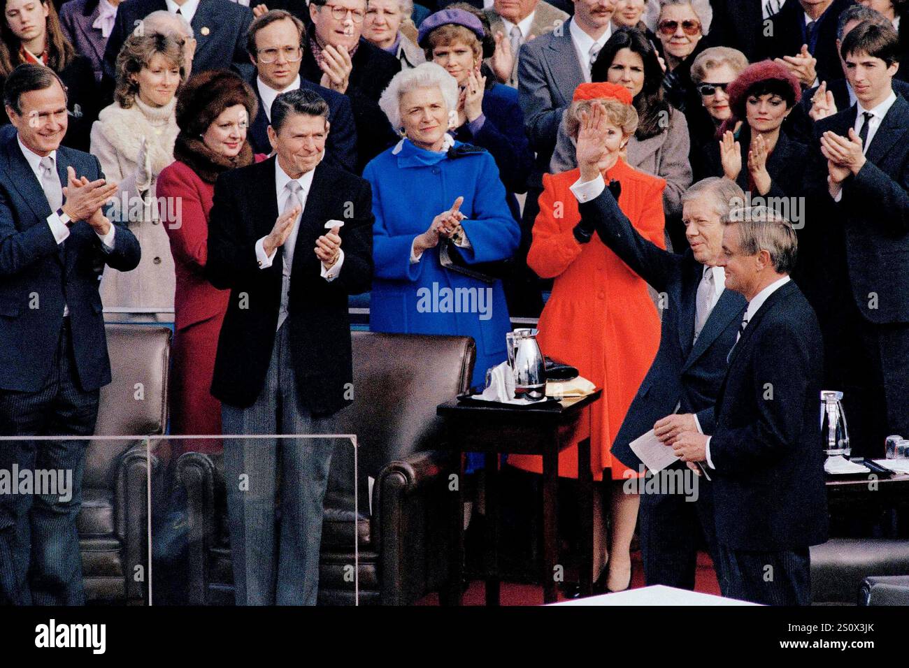 FILE - Outgoing President Jimmy Carter waves to the crowd at the ...