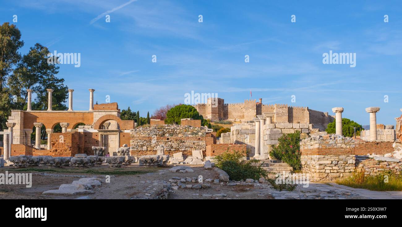 Selcuk, Turkey, Turkiye. Ruins of the Basilica of St. John. Byzantine ...