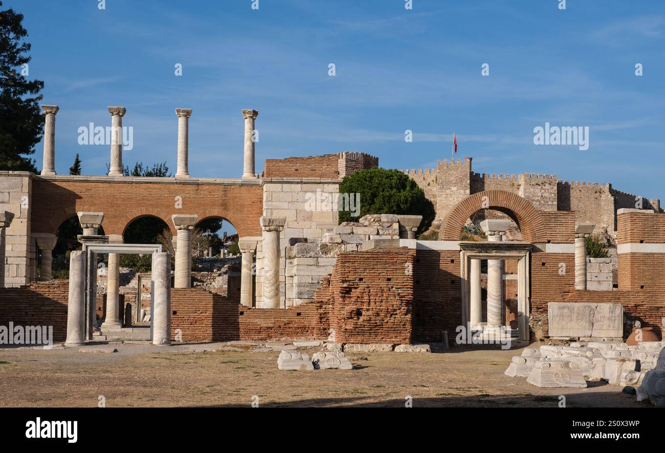 Selcuk, Turkey, Turkiye. Ruins of the Basilica of St. John. Byzantine ...