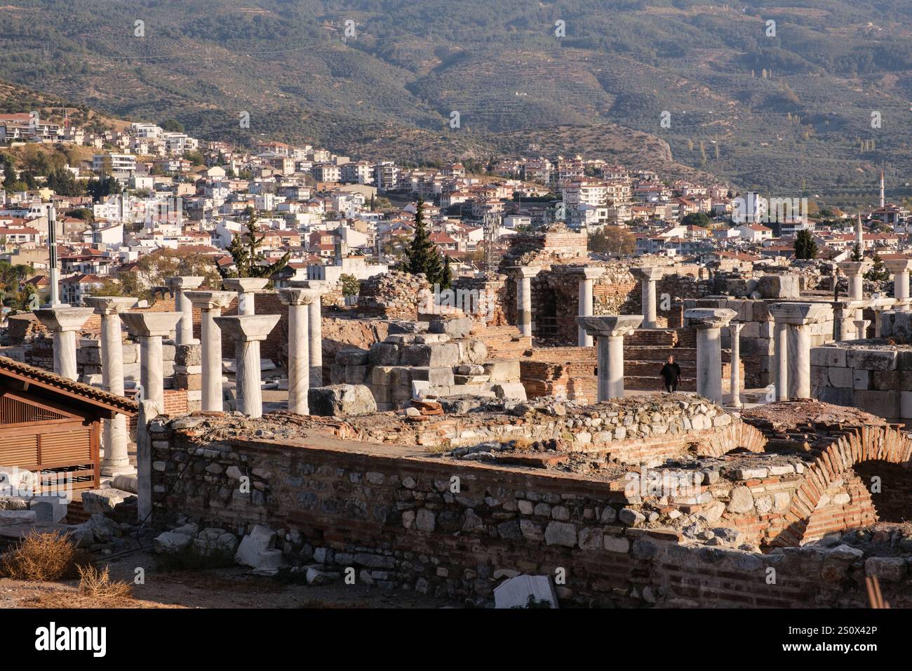 Turkey, Turkiye. View of Selcuk from the Basilica of Saint John Stock ...