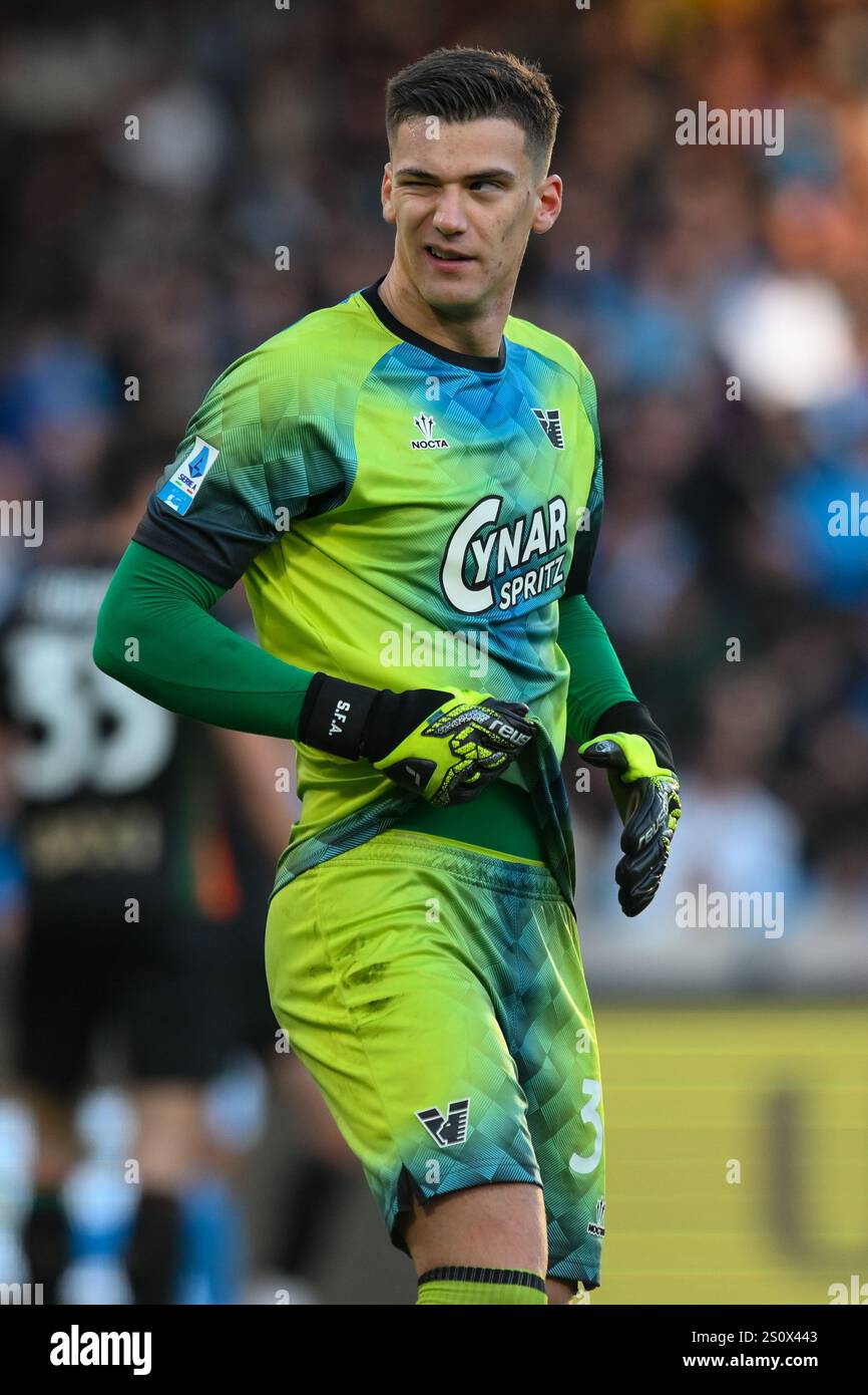 Naples, Italy. 29th Dec. 2024: Filip Stankovic of Venezia FC looks on ...