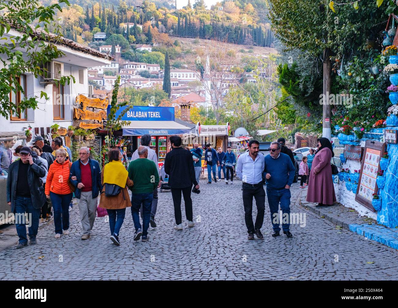 Turkey, Turkiye. Village of Sirince. Street Scene Showing Weekend ...