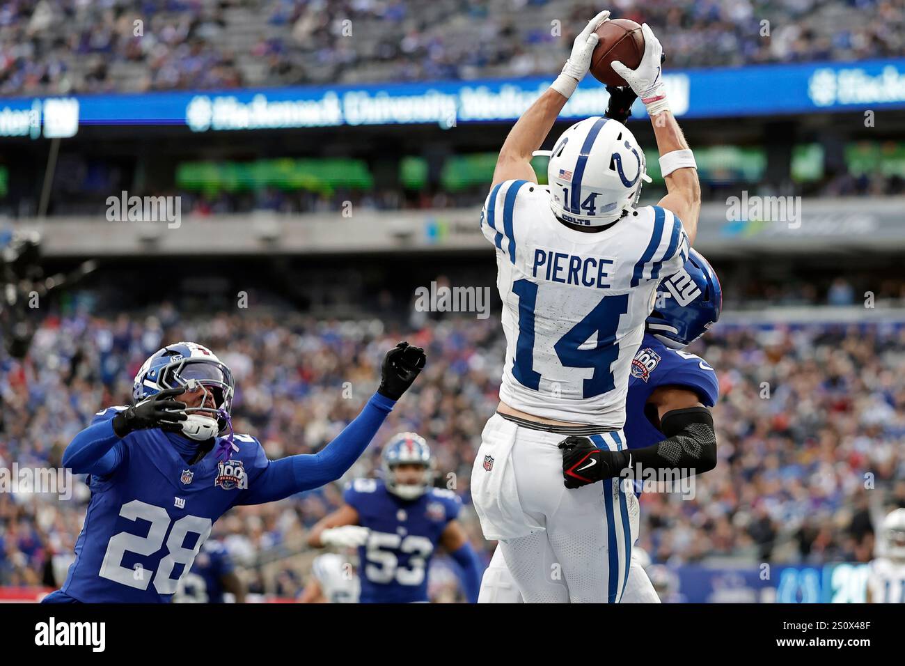 Indianapolis Colts wide receiver Alec Pierce (14) makes a touchdown ...