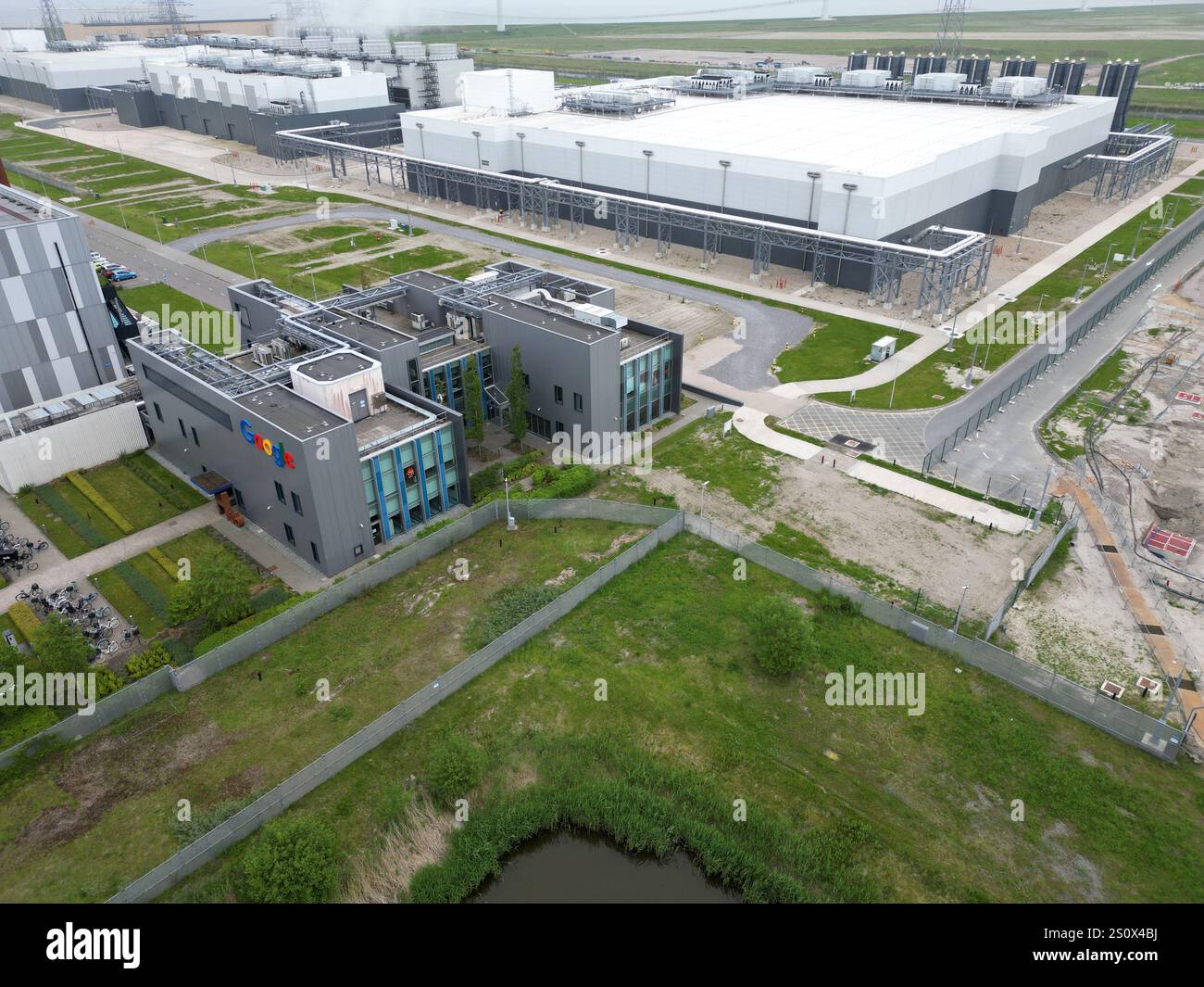 Eemshaven, The Netherlands - May 27th 2024 - Aerial view of the Google ...