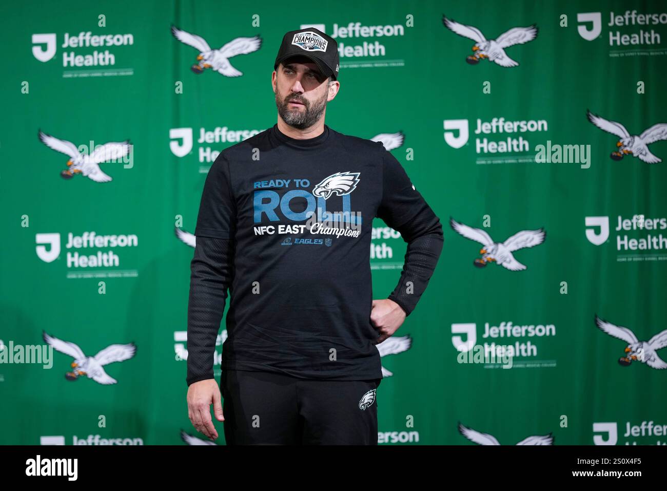 Philadelphia Eagles head coach Nick Sirianni speaks to reporters ...