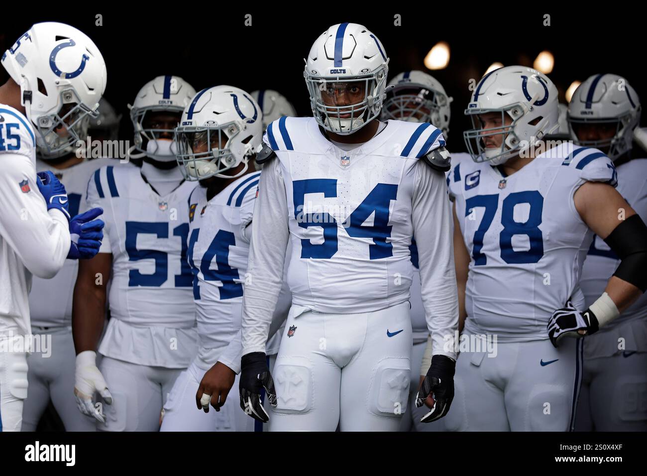 Indianapolis Colts defensive end Dayo Odeyingbo (54) waits to take the ...