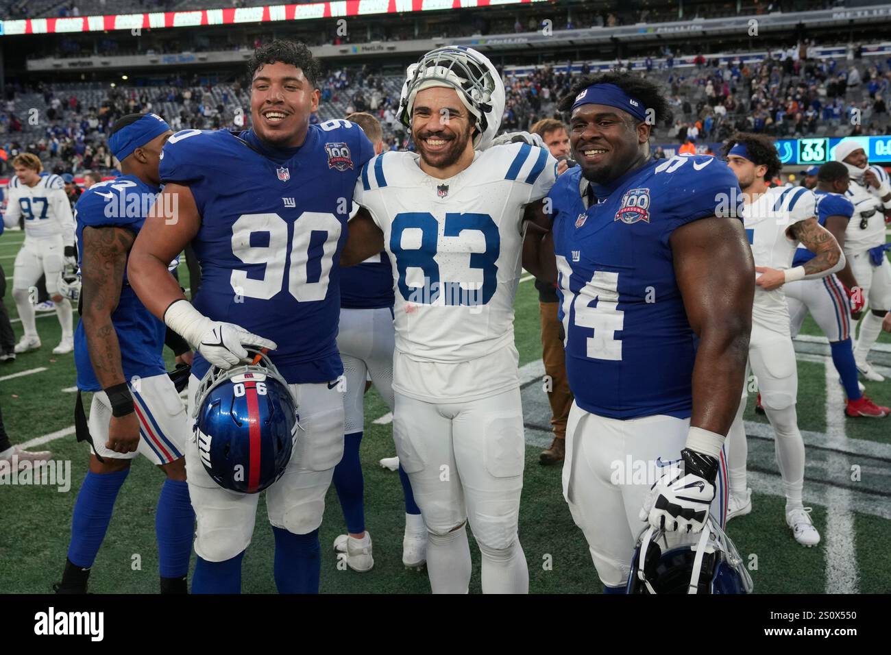 Indianapolis Colts tight end Kylen Granson (83) poses with New York ...