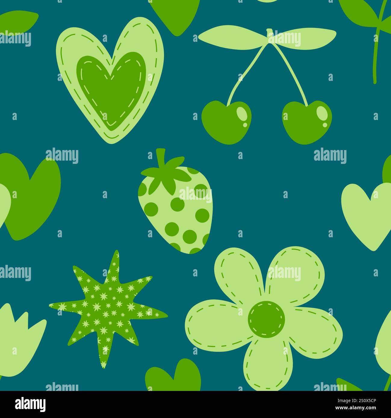 Valentine love hearts seamless 14 February pattern for wrapping paper ...