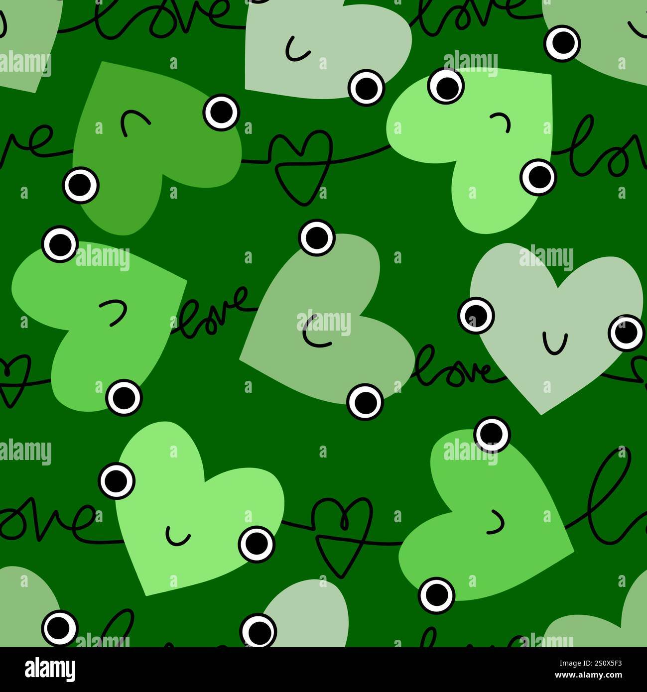 Valentine love hearts seamless 14 February pattern for wrapping paper ...