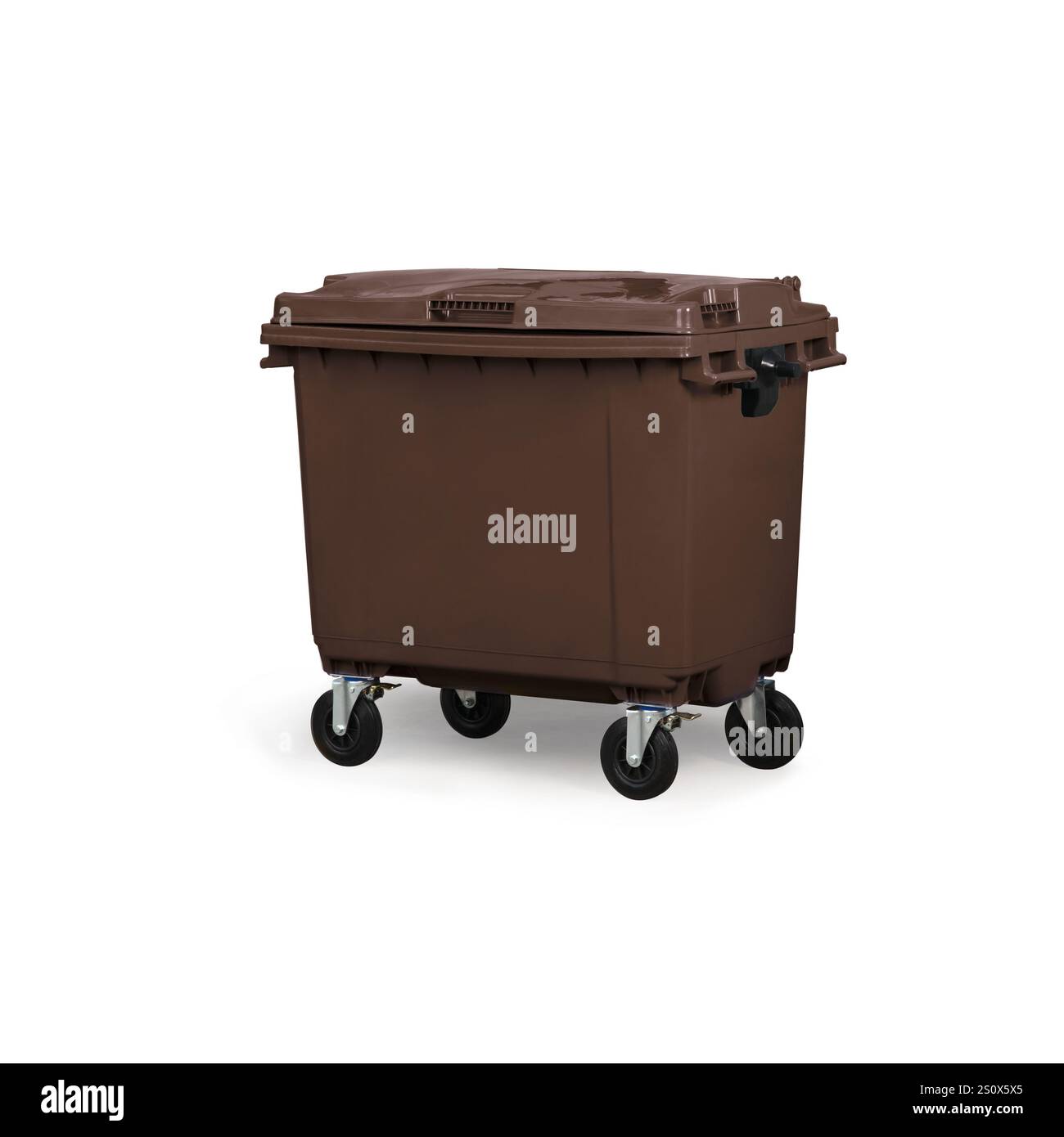 Durable Brown Residential and Commercial Waste Bin with Wheels for Easy ...