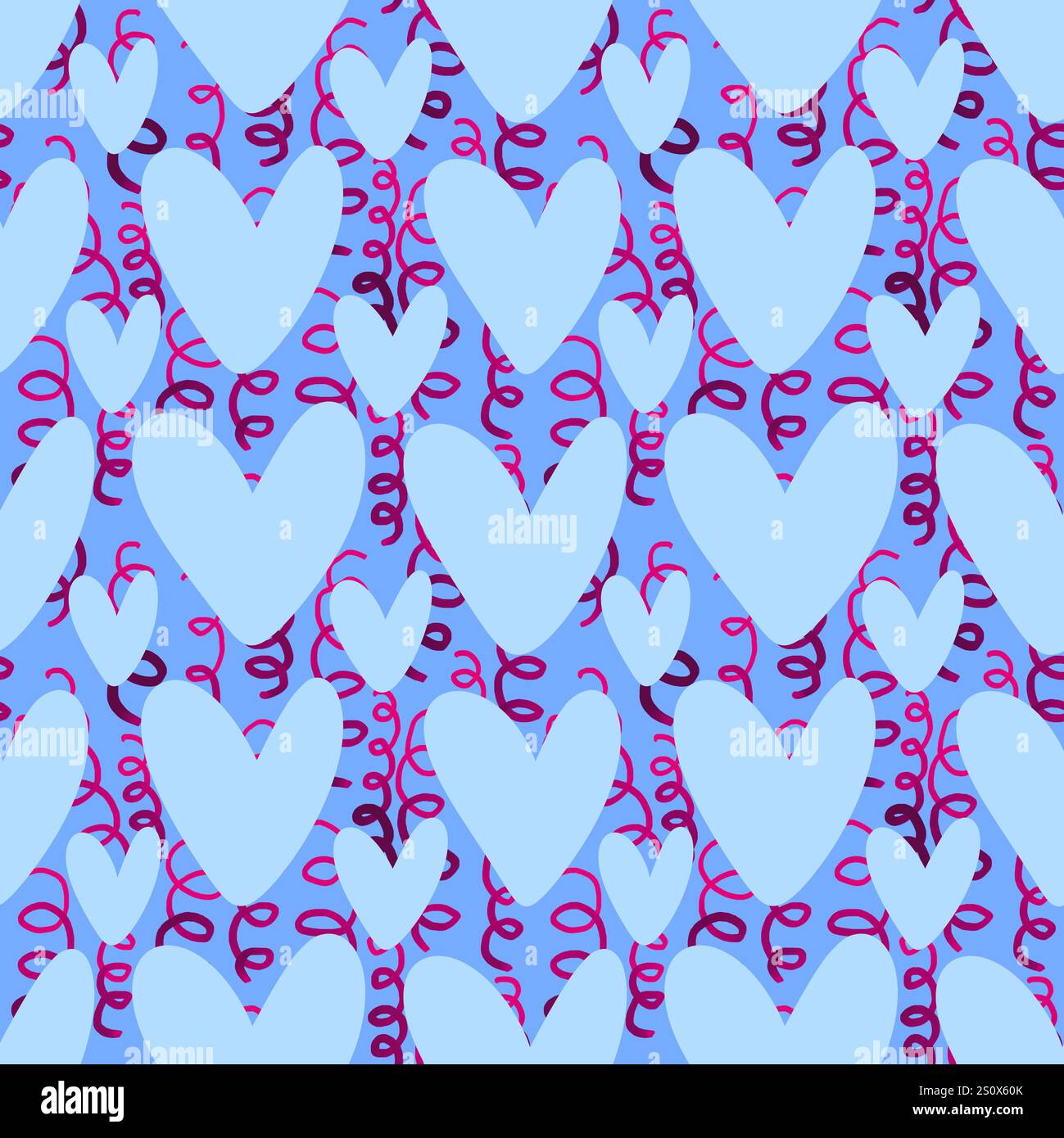 Valentine love hearts seamless 14 February pattern for wrapping paper ...